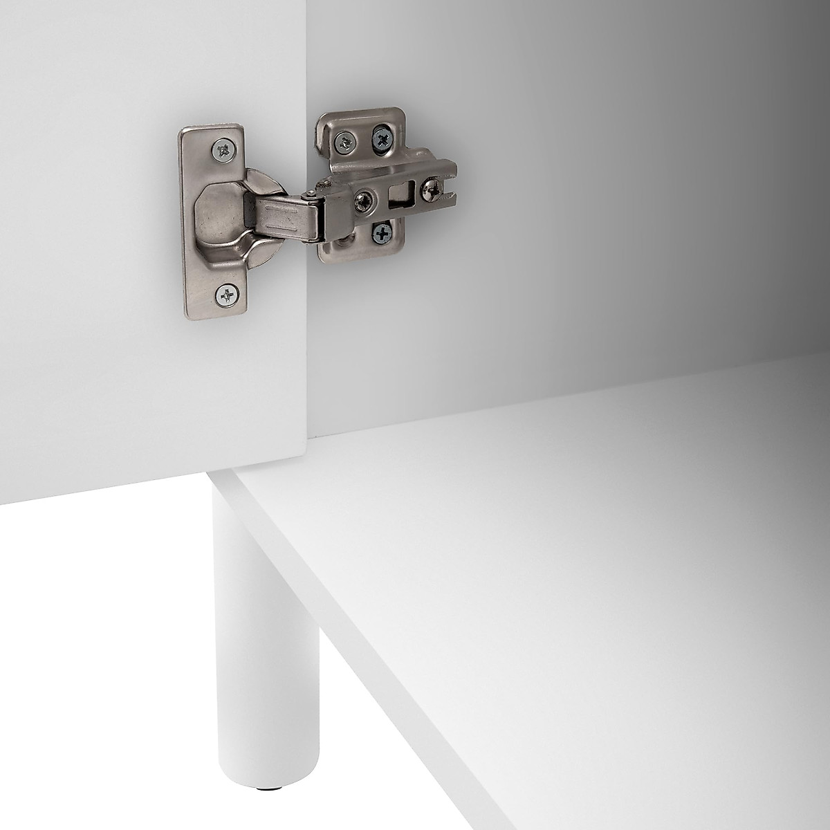 Merax Light Luxury Sideboard with Adjustable Shelves,Suitable for Living Room,Study and Entrance, White