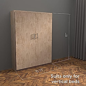 FIXA TOOLS Murphy Bed Queen Size, Hardware Kit Cabinet Wall Bed Folding Bed, Mounting Wall Springs Mechanism Heavy Duty Support Hardware DIY Kit for Murphy Queen Bed Vertical