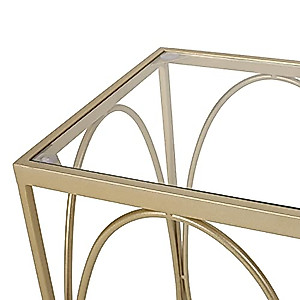 Christopher Knight Home Bennion End Table, Champagne Gold + Clear