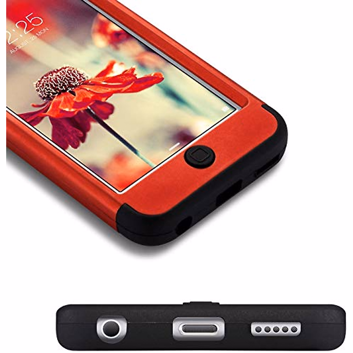 ULAK Compatible with iPod Touch 7/6/5 Case, Heavy Duty High Impact Shockproof Protective Cover for Apple iTouch 5th/6th/7th Generation (Latest Model), Red+Black