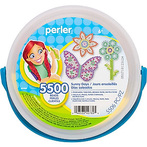 Perler Sunny Days Bright Color Fuse Bead Bucket, 5500 pcs