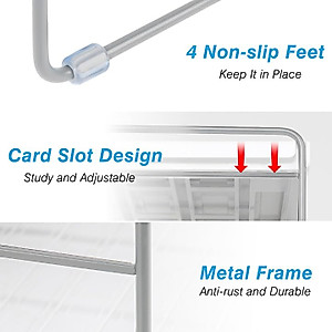 Pantry Organizers and Storage,3 Tiers Expandable Foil and Plastic Wrap Organizer, Adjustable Kitchen Cabinet Shelf Organizer, Shelves Storage Rack for Cabinet Countertop (9.8" To 15.6"L)