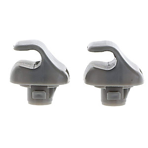 Poweka Sunvisor Clip Hook Replacement Compatible with 1998-2007 Accord 1996-2004 Civic 2007-2011 CR-V 1999-2010 Odyssey 2006-2011 Ridgeline, Replace 888217-S01-A01ZA Gray Pack of 2