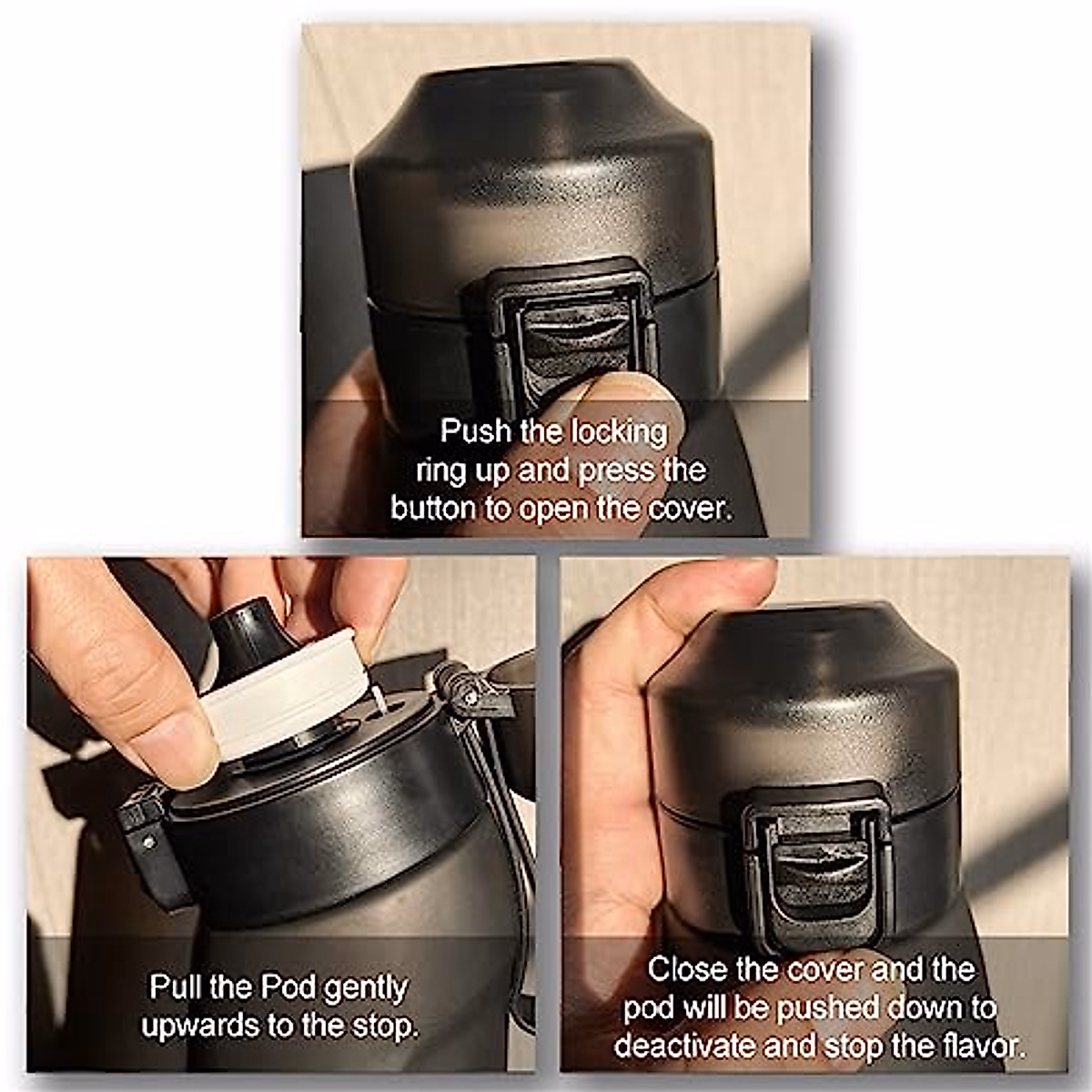 Air Water Bottle BPA Free Starter up Set Drinking Bottles,650 ml Drinking Bottle with Flavour, with 7 Flavour pods%0 Sugar Water Cup ，for Gym, Running, Outdoor (Pink)