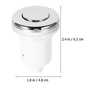 Cabilock 1 Pc Pneumatic Start Button Bath tub air Buttons Multipurpose Bathtub Garbage Disposal air on Off Push air Button Food Waste spa Silicone Gasket Child Fashion White