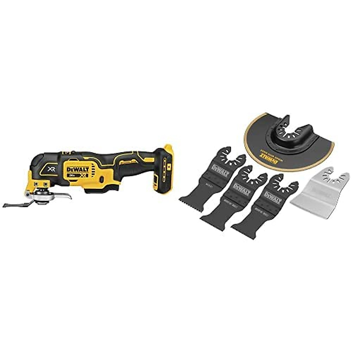 DEWALT 20V Max XR Oscillating Multi-Tool Bundle with 5 Piece Oscillating Tool Blades Kit