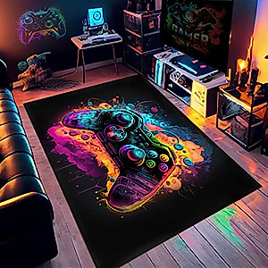 NEBOTON Gaming Rug - Game Room Rug for Boys Bedroom, Gamer Carpet for E-Sports Game Room or Living Room 60x40inches
