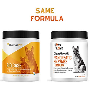 Pancreatic Enzymes for Dogs (Thomas Pet Bio Case Same Formula) - Lots of Love Pet Products - 12 Oz Powder