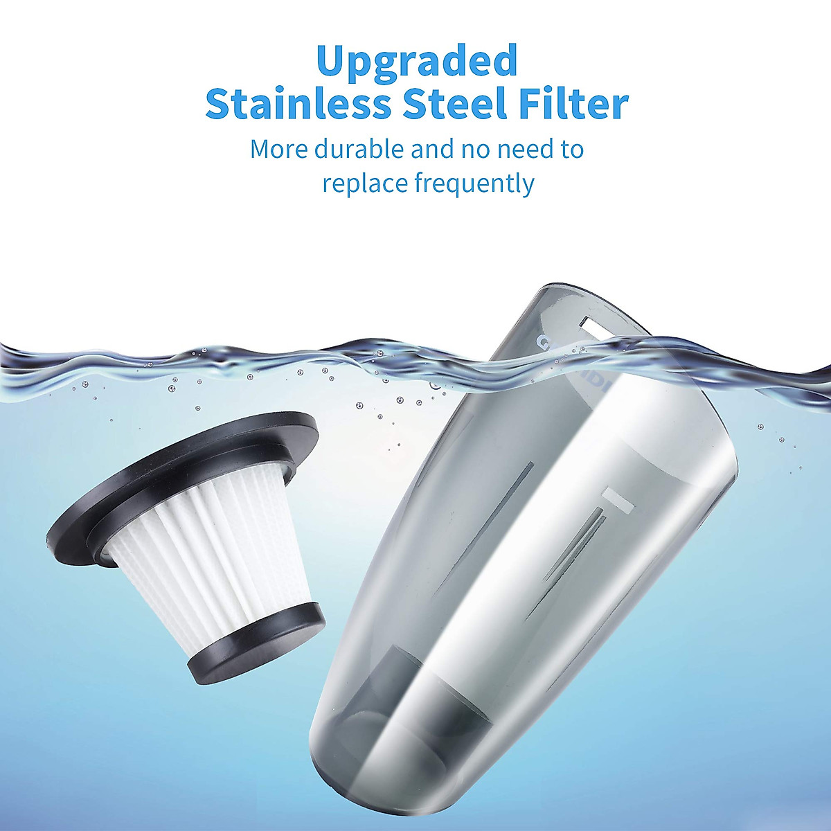 GRUNDIG Handheld Vacuums Cordless,Portable Handheld Vacuum Cleaner with Powerful Suction,5000PA Rechargeable Car Vacuum Cleaner, Handheld Hoover,Lightweight Wet Dry Vacuum for Home, Car and Pet