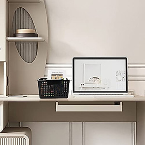 EudokkyNA Large Storage Bins, Plastic Organizer Basket Bins Set of 3