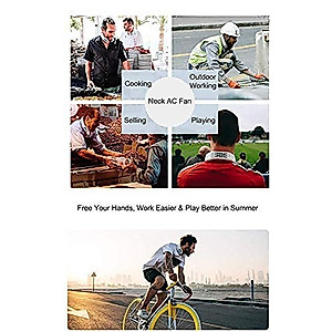 Figurele Hanging Neck Fan, Air Cooler USB Micro Portable 2 in 1 Air Cooler Mini Electric Air Conditioner Scarf Cooling Portable Hanging Neck Fan,Air Cooler, USB Hanging Neck Air Conditioner Black