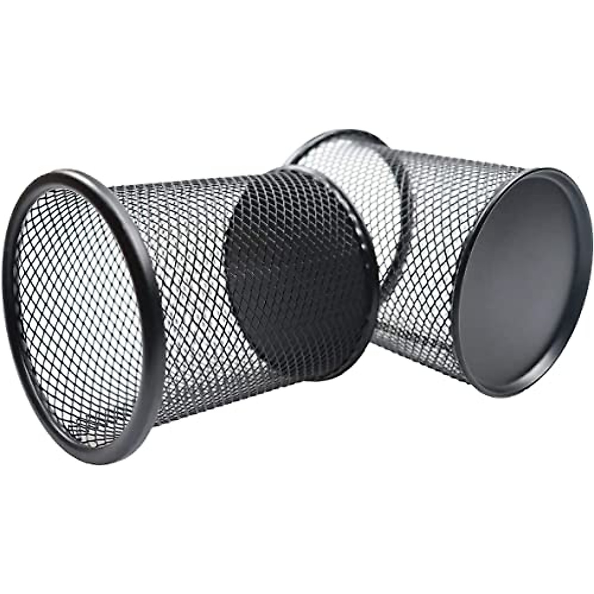 SNOW COOLER Pen Holder Mesh Pencil Holder Metal Pen Holder Pencil Holder for Desk Office Pen Organizer Black, 4 Pack