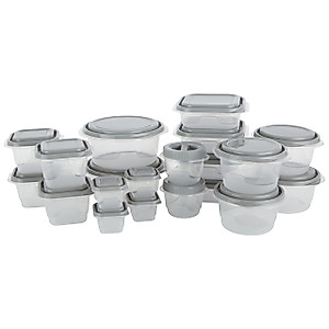 GoodCook EveryWare 40-Piece Food Storage Container Set, BPA-Free Plastic, Click and Fresh Lids, Assorted Sizes with Integrated Measurements, Durable and Secure Food Containers for Leftovers