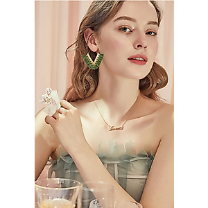 Statement Tassel Earrings, Delicate Bohemian V Shap Tassel Hoop Earring Elegant Fringe Drop Dangle Earrings for Women
