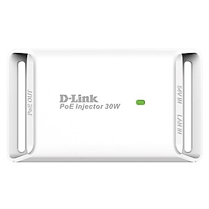 D-Link PoE Injector Adapter 1 Port Gigabit Power Over Ethernet DC Powers IP Camera, Access Points, VoIP Phones (DPE-301GI)