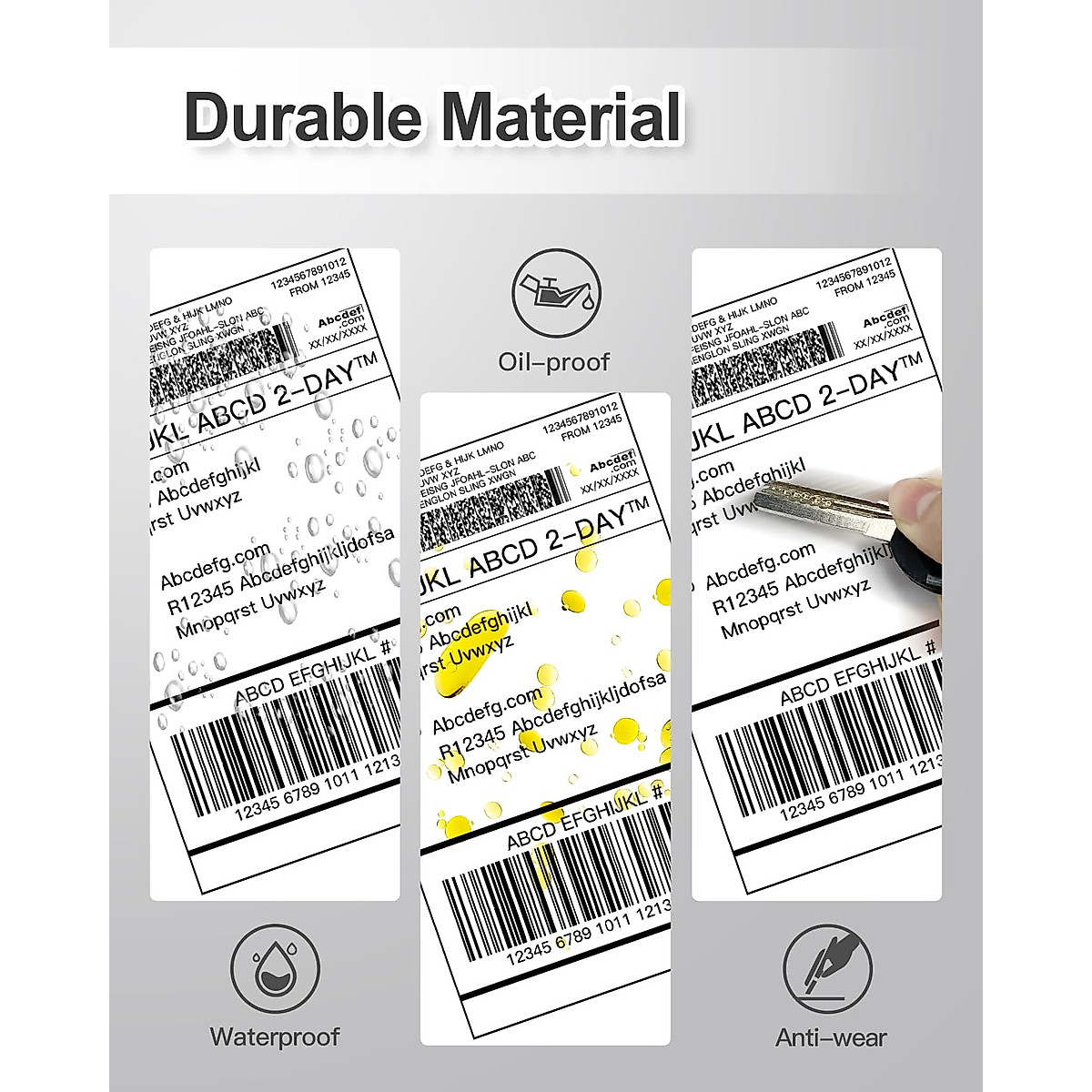Thermal Labels, SWIFINT 4"x6" Direct Thermal Shipping Label, Perforated Fanfold Labels Compatible with Lable Printer MUNBYN, NELKO, IDPRT SP420, SP410, SWIFINT PL70E, Permanent Adhesive, Pack of 500