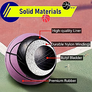 Senston Kids Junior Basketball Balls Size 5 Basketballs Outdoor/Indoor Game Basket Ball J503 with Pump