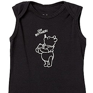 Amazon Essentials Disney | Marvel | Star Wars Unisex Babies' Sleeveless Bodysuits, Pack of 6, Winnie the Pooh Oh Bother!, 24 Months
