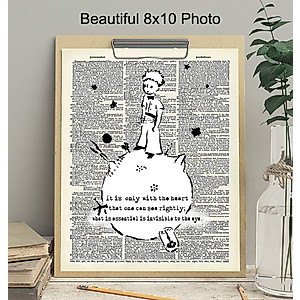 The Little Prince Graffiti Dictionary Art, Urban Street Art Home Decor - Unique Room Decorations for Nursery, Boys, Girls, Kids, Baby Room - Upcycled Wall Art, Poster, Print - Gift for Baby Shower