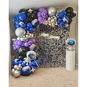 HOUSE OF PARTY Silver Shimmer Wall Backdrop -36 Panels Square Sequin Shimmer Backdrop for Birthday Wedding Anniversary Engagement Baby Shower & Bachelorette Decorations Party