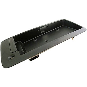 APDTY 112812 Exterior Rear Right Cargo Door Handle License Plate Bracket Holder Black Plastic Replaces 25989400, 15167638, 15269298