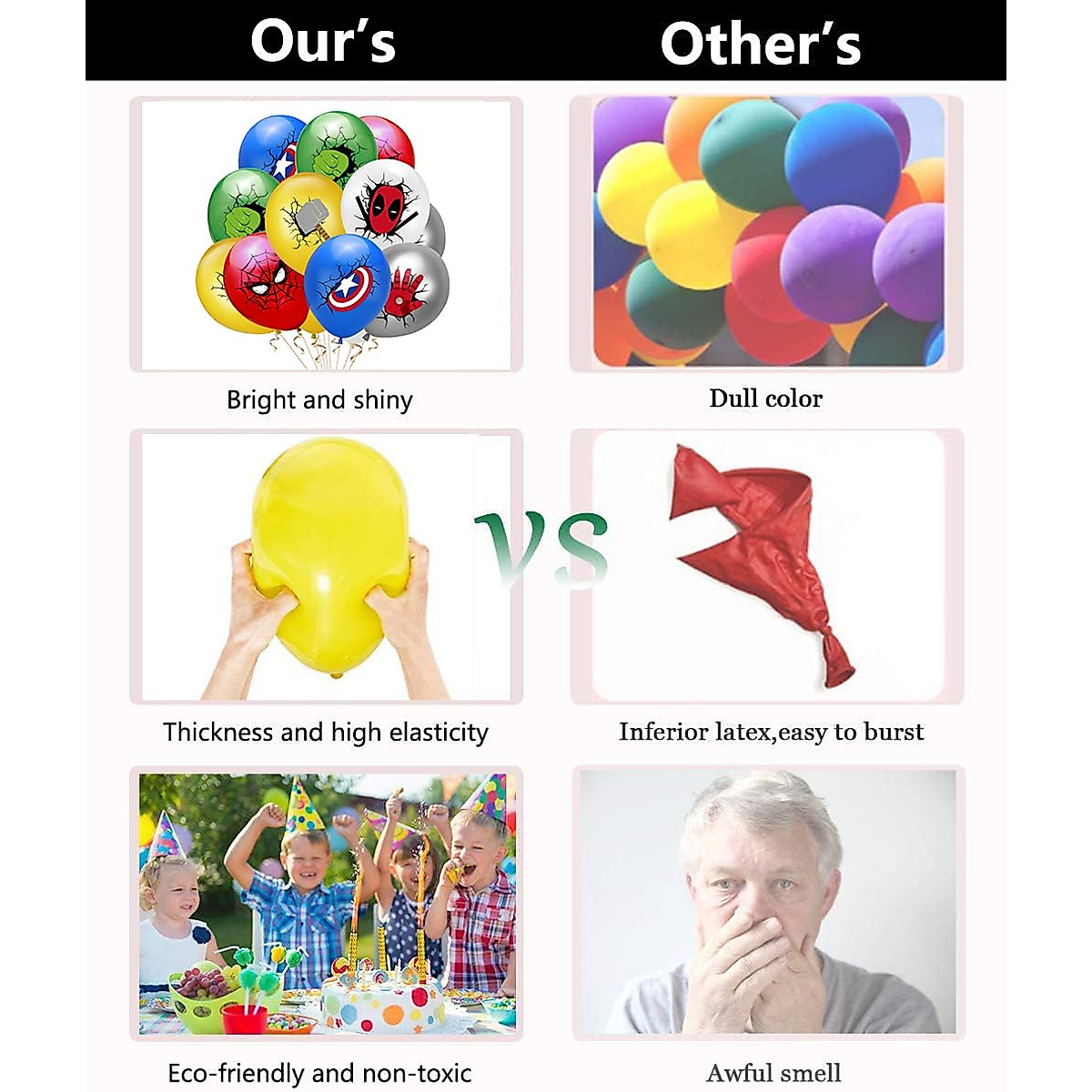 Birthday Party Supplies, Birthday Decorations for Boys Kits Include Birthday Banner, Balloons, Cake Toppers, Gold Flat Ribbon