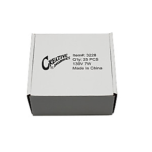 Box of 25 Light Bulbs - C7, Incandescent Steady Burning - Opaque Green - 7 Watt, Extended Life, Nickel Plated Candelabra Base - Great for Decorative Lights and Halloween Strings