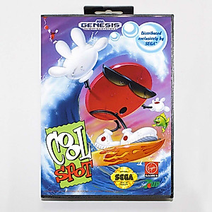 Aditi 16 bit Sega MD game Cartridge with Retail box - Cool Spot game card for Megadrive Genesis system