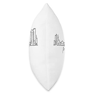 city skyline Madison Wisconsin WI City Skyline Travel Souvenir Tourist Madison Wisconsin WI Throw Pillow, 16x16, Multicolor