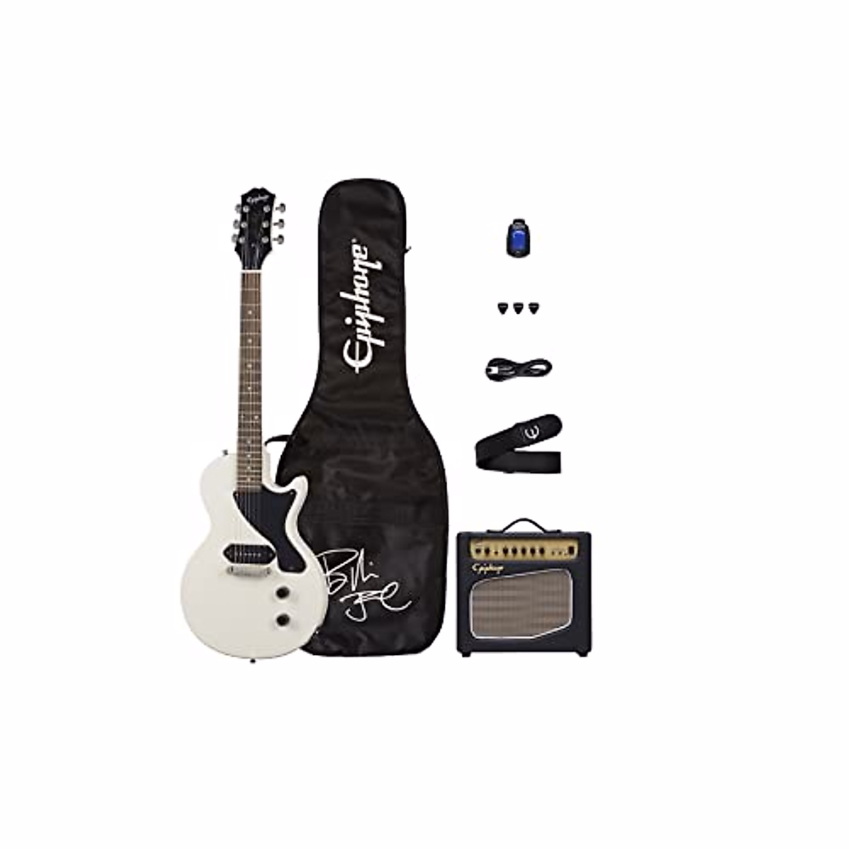 Epiphone Billie Joe Armstrong Les Paul Junior Guitar Player Pack Classic White