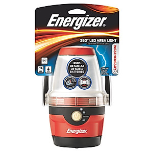 Energizer Waterproof LED AA Lantern Weatheready 360° Area Light, 285 Hour Run Time, 180 Lumens (Batteries Included)