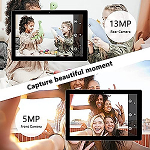 Justethan Android Tablet, Upgraded Google Certificated 10 inch Tablet with Octa-Core, 32GB Storage can be expanded to 128GB, 13MP+5MP Dual Camera, 1280x800 IPS HD Display, Latest Model 2023, Black