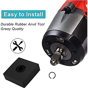 (8 Sets) 3/8" Impact Retaining Ring Clip Friction Ring with O-Ring for Milwaukee Electric/Pneumatic Type Impact Wrench, Retainer Ring Anvil Install Tool Included