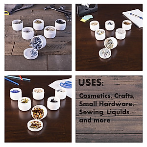 Stalwart 75-STO2003 White 2 Ounce Plastic Jar Containers