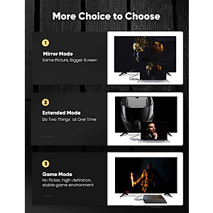 Capshi HDMI A to DVI Adapter Cable 6FT, High-Speed Gold-Plated Plug and Play Bi-Directional Nylon Braid 1080p, DVI to HDMI Adapter for Televison/Monitor/Video Card/Graphics Card