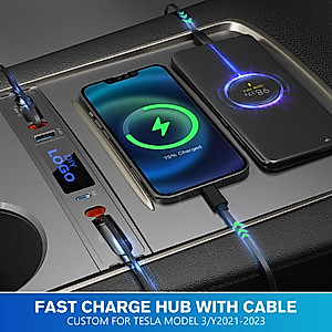 AOLEAD Tesla Model 3 Model Y 2021 2022 2023 Accessories for Tesla Center Console Organizer