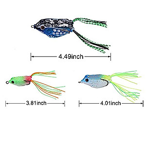 Hollow Body Frog Freshwater & Saltwater Float on Water Lure Kit (18 PCS)