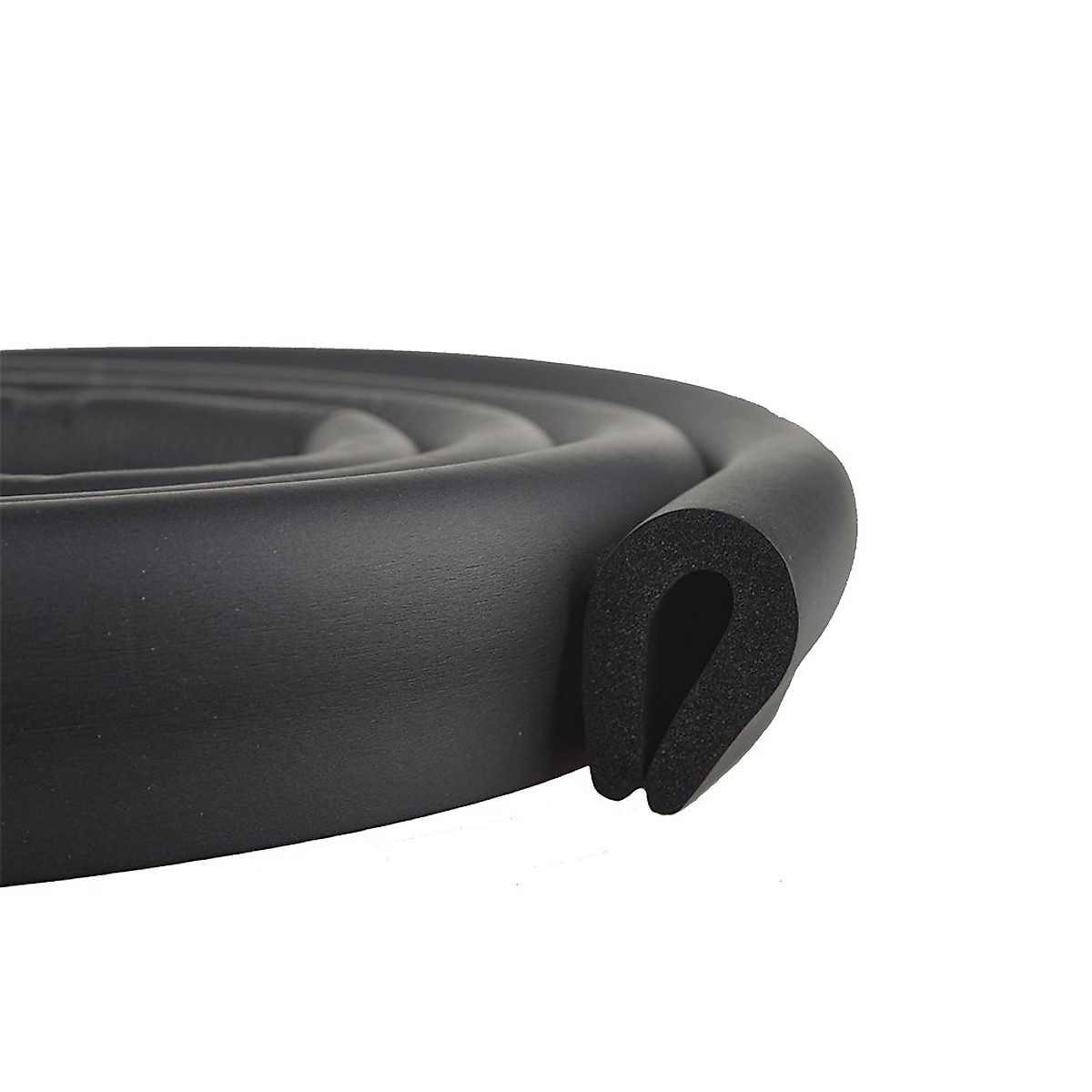 Elf Star U Shape Glass Table Edge Protectors Premium High Density Foam Baby Safety Bumper Guard 2 Meters (6.5 FT) Black