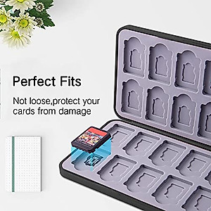 PERFECTSIGHT Compatible with Nintendo Switch Game Case, Switch Game Holder for Switch OLED & Switch Lite, Cute Switch Game Card Case Cartridge with 24 Slots Game Card Storage for Splatoon Fans（Octopus）