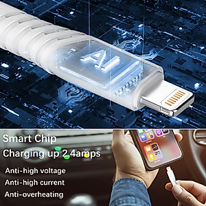 Durcord 2Pack 10ft Lightning Cable Cord, Apple MFi Certified, Fast Charger, Compatible with iPhone 13/12/11 Pro Max Xs X XR 8 7 iPad iPod More