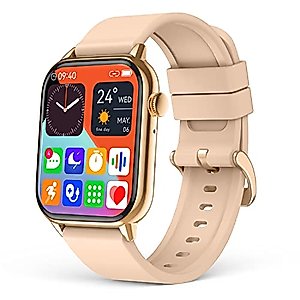 EGQINR Smart Watch (Answer/Make Call), 1.68" Fitness Tracker Smartwatch for Android iPhone with Blood Pressure Blood Oxygen Heart Rate Sleep Monitor Pedometer, IP67 Waterproof Smart Watches for Women