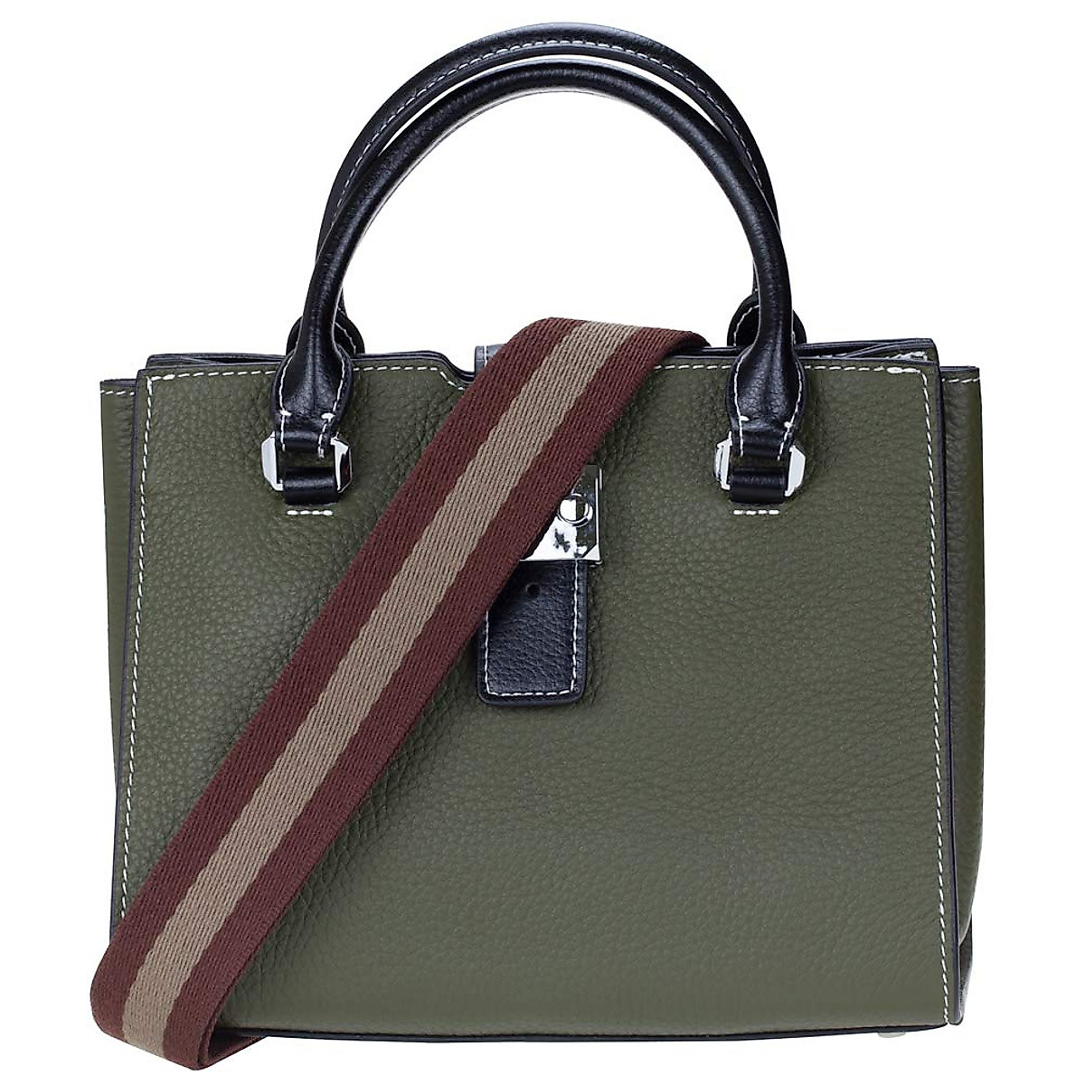 Allzedream Purse Strap Replacement Crossbody Handbag Stripe Wide Adjustable (Chestnut)