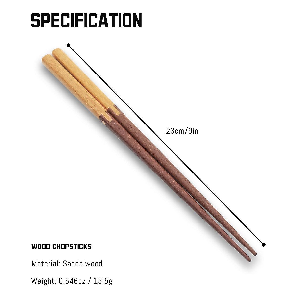 Custom Sandalwood Chopsticks, Engraved With Personalized Names Classic Japanese Style Wood Chop Sticks Set For Chinese Theme Wedding, Housewarmings,Birthday Party Favors and Gifts
