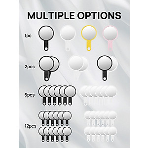 OMIRO Small Hand Mirror, 3 Inches Mini Hand Held Compact Folding Mirror for Men Women (Black,1 Pack)