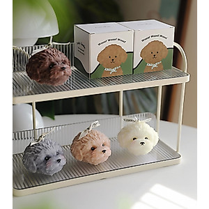 Teddy Dog Shaped Scented Candle,100G Cute Puppy Animal Aroma Soy Wax Decorative Novelty Candle for Table Photo Prop Birthday Gift,Prefect for Meditation Stress Relief Mood Boosting (White)