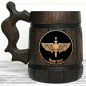 Adeptus Astartes Mug Wooden Beer Stein 17oz Gamer Beer Mug Gift Boyfriend Personalized Anniversary Christmas Birthday Gifts For Gamer Husband Gifts For Him Beer Steins Beer Tankard K684