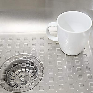 Sink Mat - Medium Crystal Clear PVC Sink Protector by Better Housewares (Size 16 x 12 x 1)