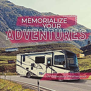 RV State Travel USA Map Vinyl Sticker - Camper Trailer Decals for Window with State Flag - Road Trip Map of America - Waterproof, UV Protection for Window, Door or Wall (Flags)