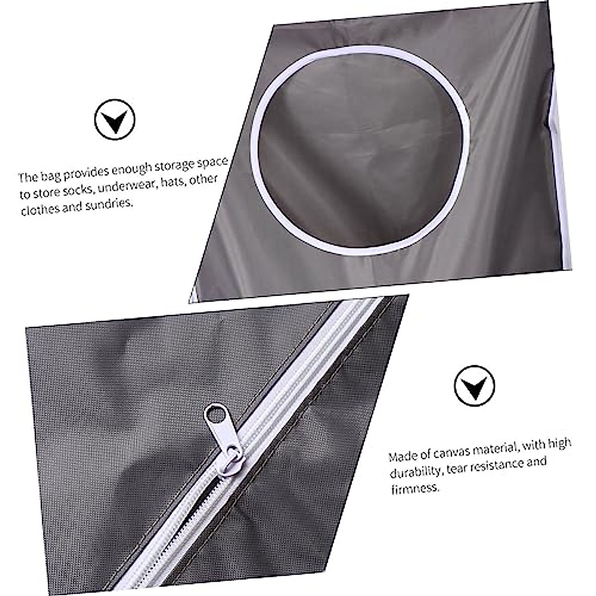 HOOTNEE 1pc Storage Bag Hanging Hamper Door-hanging Bag Multifunctional Bag Door Hanging Laundry Bag Back of Door Laundry Bag Oxford Pouch Hanging Laundry Basket Oxford Fabric Dark Grey