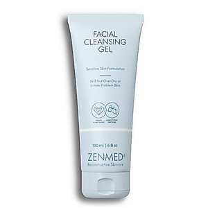 ZENMED Gentle Facial Cleanser 6 oz for Women and Men - All-in-One Cleanser Face Wash | Hydrating Cleanser & Gel Cleanser for Sensitive Skin | Natural, Organic Facial Wash - USA Made